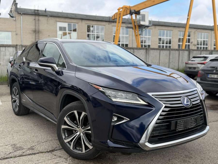 Blue Lexus RX 450h 2016 in Vilnius, with an engine capacity of 3.46 L and mileage of 175 thousand km for 26400 €, photo 1 on AUTOMOTO.COM.LV