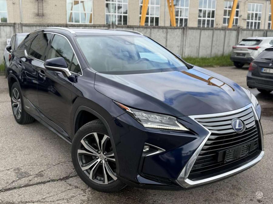 Blue Lexus RX 450h 2016 in Vilnius, with an engine capacity of 3.46 L and mileage of 175 thousand km for 26400 €, photo 3 on AUTOMOTO.COM.LV