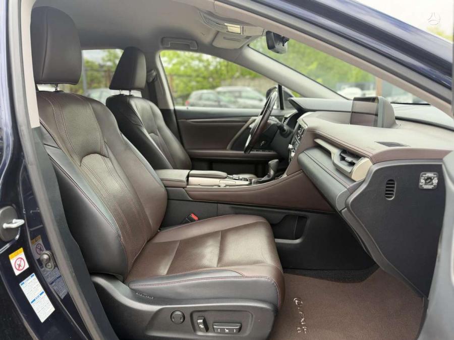 Blue Lexus RX 450h 2016 in Vilnius, with an engine capacity of 3.46 L and mileage of 175 thousand km for 26400 €, photo 25 on AUTOMOTO.COM.LV