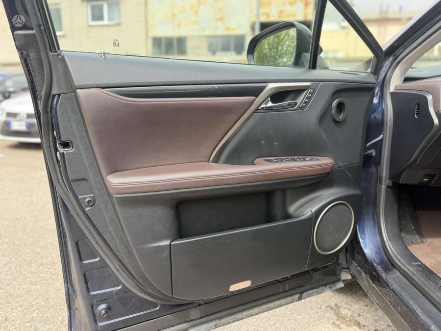 Blue Lexus RX 450h 2016 in Vilnius, with an engine capacity of 3.46 L and mileage of 175 thousand km for 26400 €, photo 26 on AUTOMOTO.COM.LV
