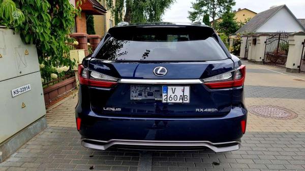 Zils Lexus RX 450h 2016 Viļņa, ar dzinēja tilpumu 3.46 L un nobraukumu 250 tūkst. km par 23200 €, foto 5 vietnē AUTOMOTO.COM.LV