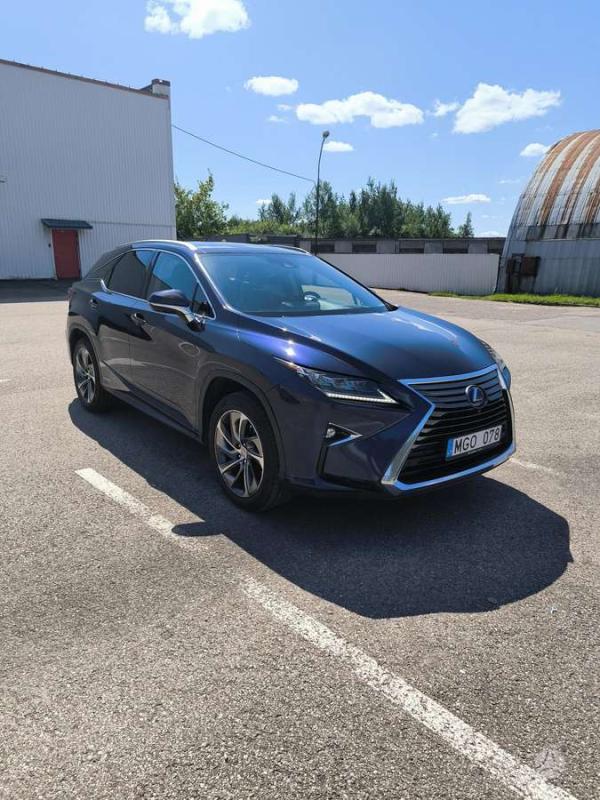 Blue Lexus RX 450h 2017 in Utena, with an engine capacity of 3.46 L and mileage of 276 thousand km for 23800 €, photo 1 on AUTOMOTO.COM.LV