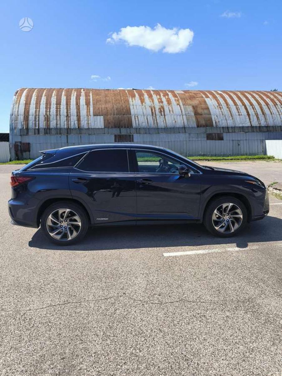 Blue Lexus RX 450h 2017 in Utena, with an engine capacity of 3.46 L and mileage of 276 thousand km for 23800 €, photo 3 on AUTOMOTO.COM.LV
