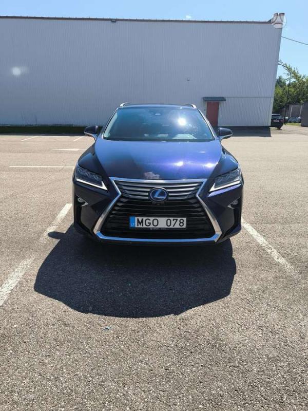 Blue Lexus RX 450h 2017 in Utena, with an engine capacity of 3.46 L and mileage of 276 thousand km for 23800 €, photo 3 on AUTOMOTO.COM.LV