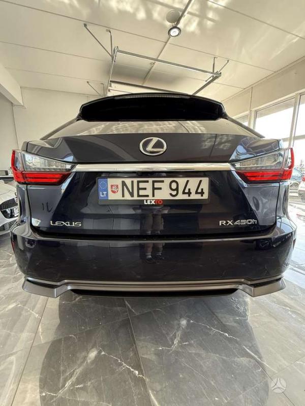 Zils Lexus RX 450h 2017 Panevēža, ar dzinēja tilpumu 3.46 L un nobraukumu 161 tūkst. km par 24400 €, foto 11 vietnē AUTOMOTO.COM.LV