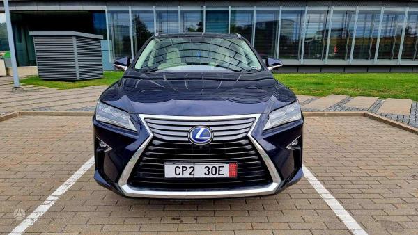 Blue Lexus RX 450h 2017 in Vilnius, with an engine capacity of 3.46 L and mileage of 260 thousand km for 22999 €, photo 4 on AUTOMOTO.COM.LV