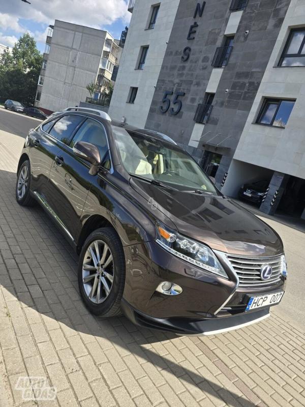 Brown Lexus RX 450h 2013 in Vilnius, with an engine capacity of 3.50 L and mileage of 327 thousand km for 14999 €, photo 1 on AUTOMOTO.COM.LV