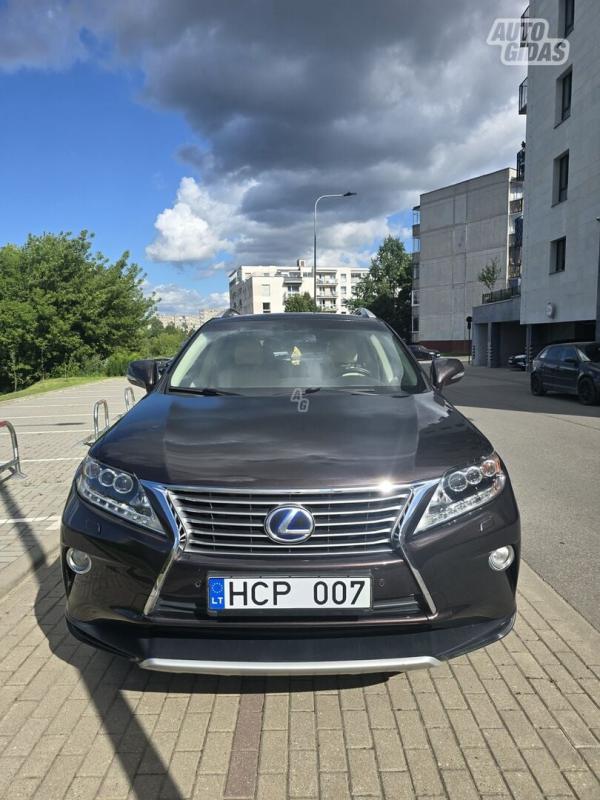 Brown Lexus RX 450h 2013 in Vilnius, with an engine capacity of 3.50 L and mileage of 327 thousand km for 14999 €, photo 3 on AUTOMOTO.COM.LV