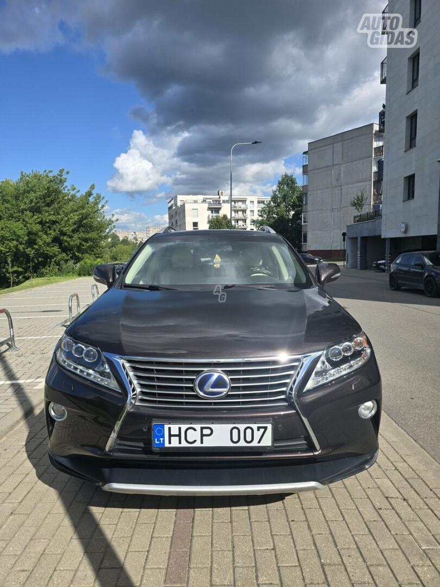 Brown Lexus RX 450h 2013 in Vilnius, with an engine capacity of 3.50 L and mileage of 327 thousand km for 14999 €, photo 3 on AUTOMOTO.COM.LV