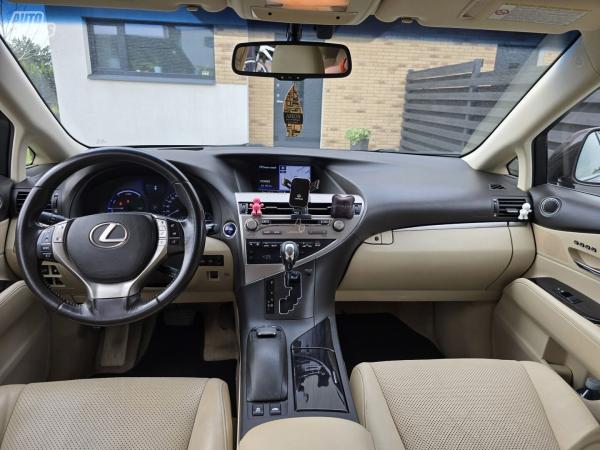 Brown Lexus RX 450h 2013 in Vilnius, with an engine capacity of 3.50 L and mileage of 327 thousand km for 14999 €, photo 10 on AUTOMOTO.COM.LV