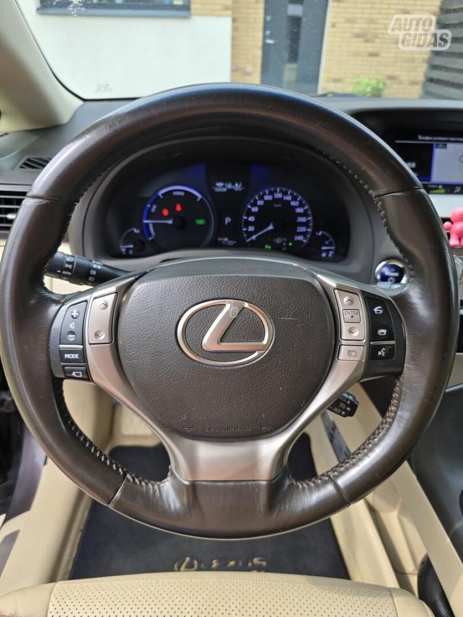 Brown Lexus RX 450h 2013 in Vilnius, with an engine capacity of 3.50 L and mileage of 327 thousand km for 14999 €, photo 20 on AUTOMOTO.COM.LV