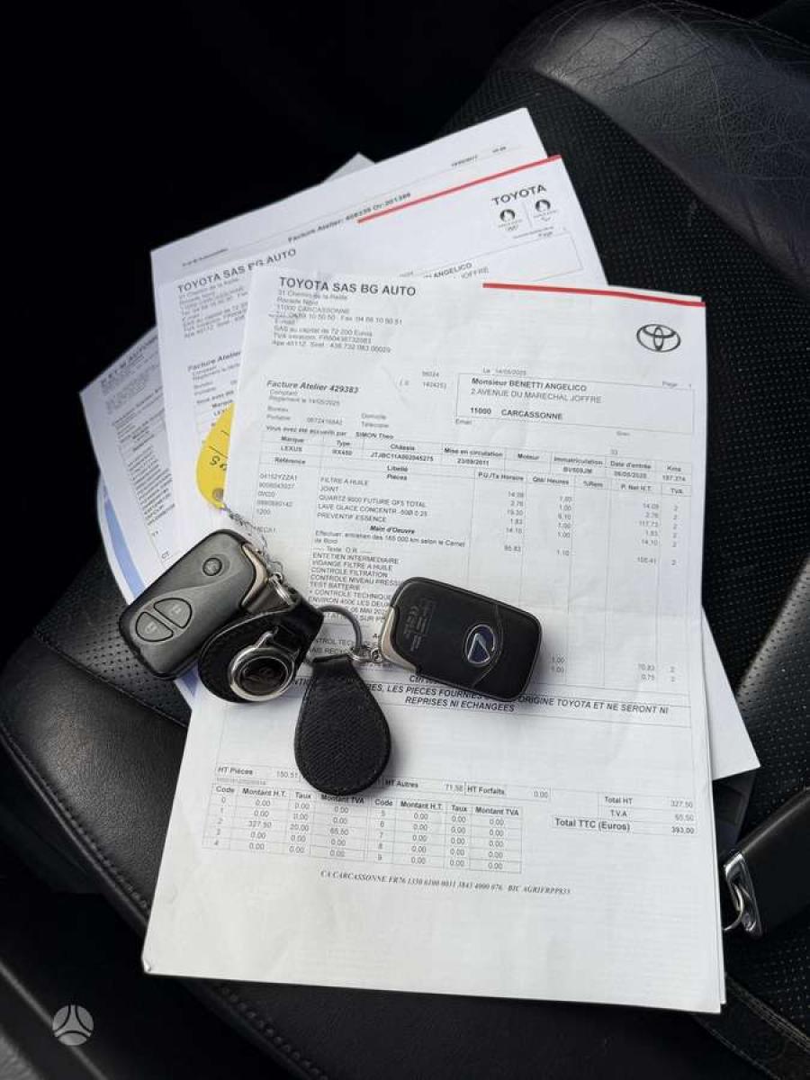 Lexus RX 450h 2011 in Vilnius, with an engine capacity of 3.50 L and mileage of 194 thousand km for 14999 €, photo 29 on AUTOMOTO.COM.LV