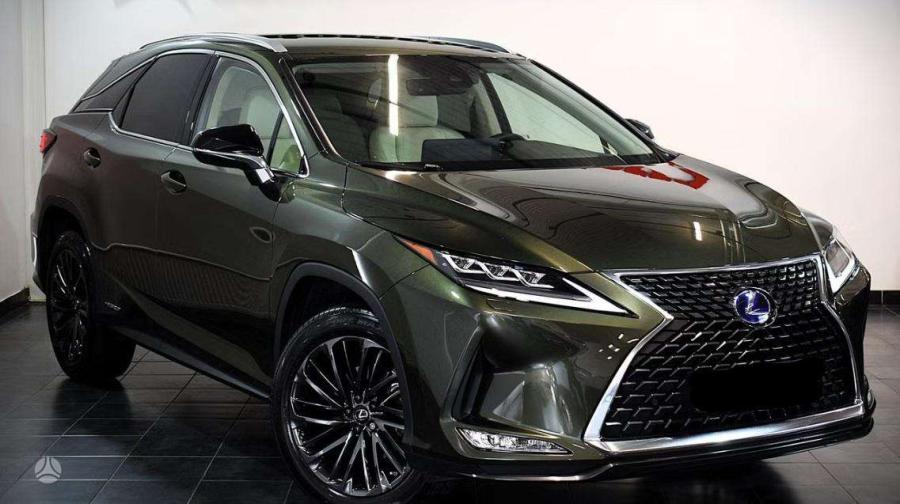 Green Lexus RX 450h 2022 in Vilnius, with an engine capacity of 3.46 L and mileage of 34 thousand km for 48000 €, photo 1 on AUTOMOTO.COM.LV