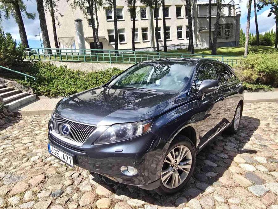 Pelēks Lexus RX 450h 2009 Utena, ar dzinēja tilpumu 3.46 L un nobraukumu 350 tūkst. km par 8400 €, foto 1 vietnē AUTOMOTO.COM.LV