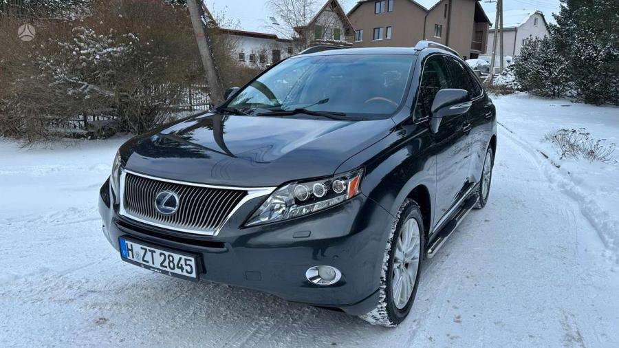 Grey Lexus RX 450h 2011 in Vilnius, with an engine capacity of 3.46 L and mileage of 237 thousand km for 12700 €, photo 2 on AUTOMOTO.COM.LV