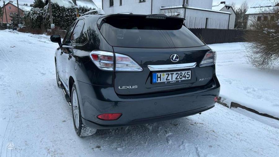 Grey Lexus RX 450h 2011 in Vilnius, with an engine capacity of 3.46 L and mileage of 237 thousand km for 12700 €, photo 5 on AUTOMOTO.COM.LV