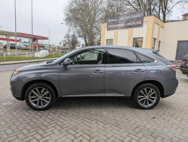 Grey Lexus RX 450h 2013 in Vilnius, with an engine capacity of 3.46 L and mileage of 249 thousand km for 14900 €, photo 3 on AUTOMOTO.COM.LV