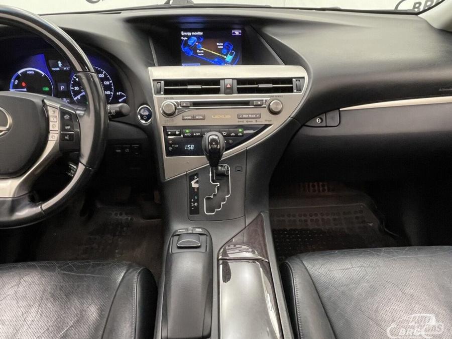 Pelēks Lexus RX 450h 2013 Avižieniai, ar dzinēja tilpumu 3.50 L un nobraukumu 315 tūkst. km par 12900 €, foto 15 vietnē AUTOMOTO.COM.LV