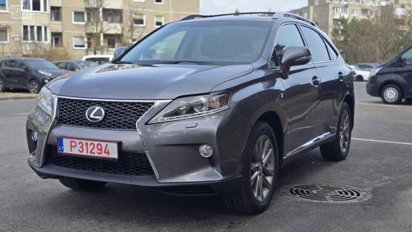 Grey Lexus RX 450h 2013 in Vilnius, with an engine capacity of 3.50 L and mileage of 106 thousand km for 18490 €, photo 1 on AUTOMOTO.COM.LV