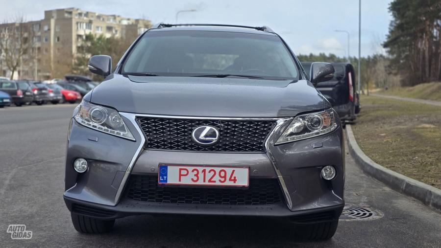 Grey Lexus RX 450h 2013 in Vilnius, with an engine capacity of 3.50 L and mileage of 106 thousand km for 18490 €, photo 5 on AUTOMOTO.COM.LV