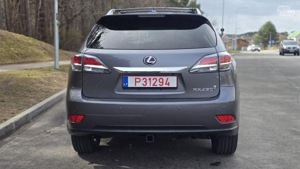 Grey Lexus RX 450h 2013 in Vilnius, with an engine capacity of 3.50 L and mileage of 106 thousand km for 18490 €, photo 5 on AUTOMOTO.COM.LV