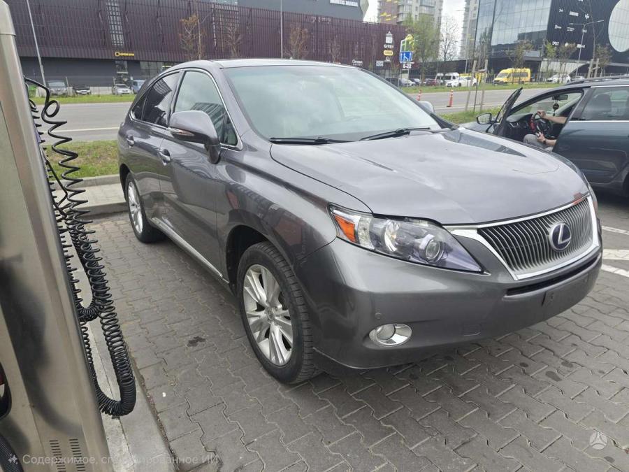Grey Lexus RX 450h 2013 in Vilnius, with an engine capacity of 3.46 L and mileage of 180 thousand km for 12999 €, photo 5 on AUTOMOTO.COM.LV