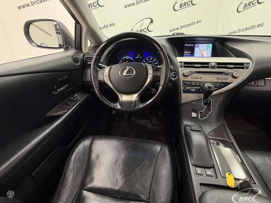 Grey Lexus RX 450h 2013 in Vilnius, with an engine capacity of 3.46 L and mileage of 315 thousand km for 11000 €, photo 16 on AUTOMOTO.COM.LV