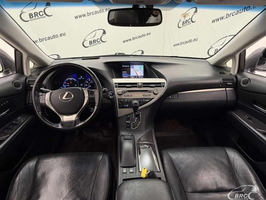 Grey Lexus RX 450h 2013 in Vilnius, with an engine capacity of 3.46 L and mileage of 315 thousand km for 10500 €, photo 5 on AUTOMOTO.COM.LV
