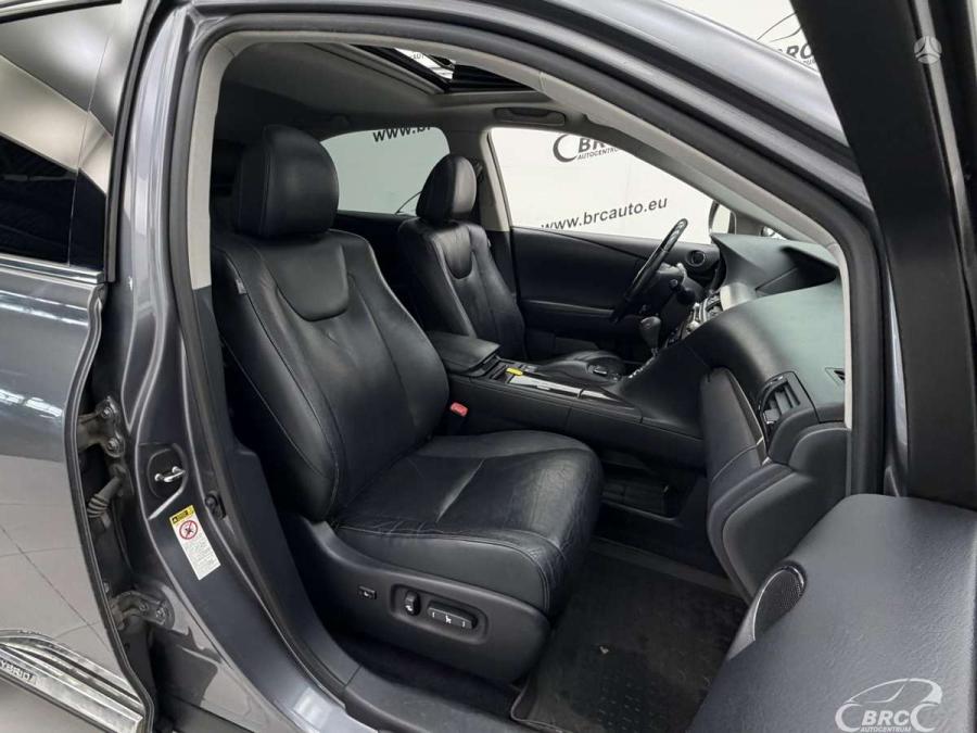 Grey Lexus RX 450h 2013 in Vilnius, with an engine capacity of 3.46 L and mileage of 315 thousand km for 10500 €, photo 9 on AUTOMOTO.COM.LV