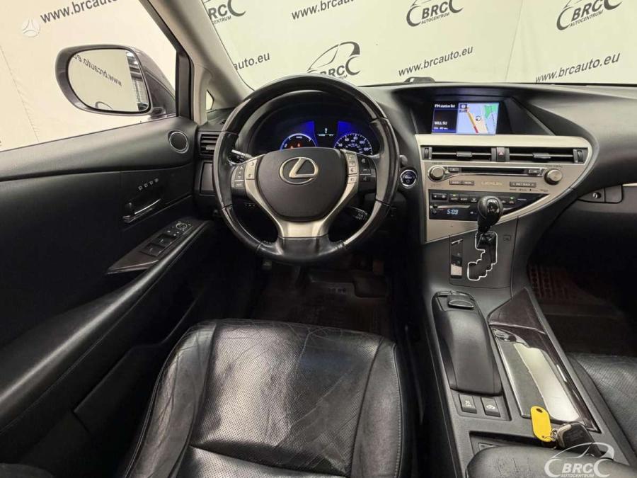 Grey Lexus RX 450h 2013 in Vilnius, with an engine capacity of 3.46 L and mileage of 315 thousand km for 10500 €, photo 16 on AUTOMOTO.COM.LV