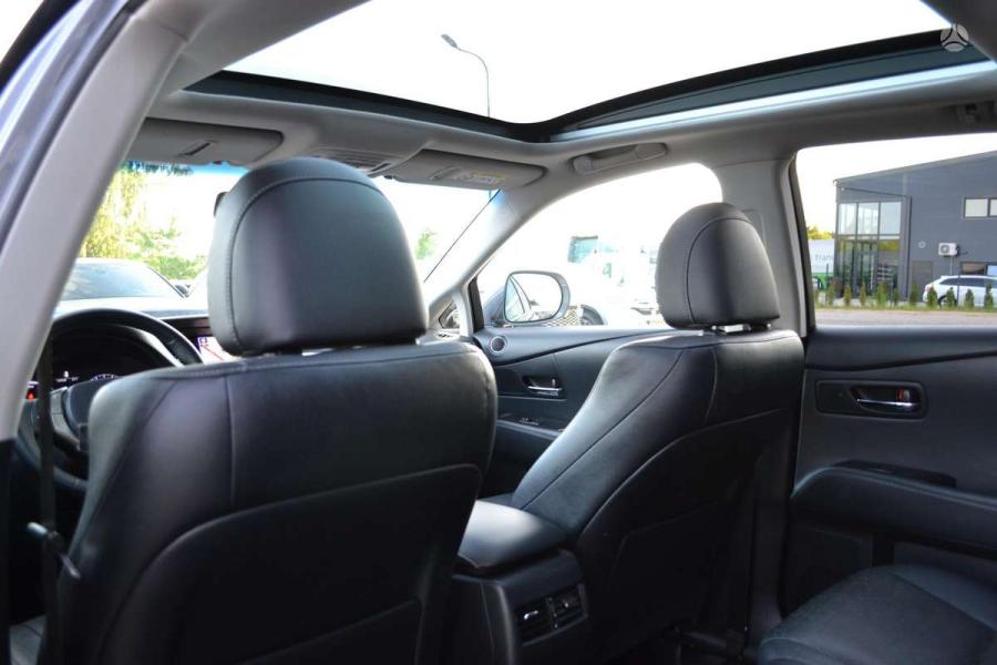 Pelēks Lexus RX 450h 2014 Viļņa, ar dzinēja tilpumu 3.46 L un nobraukumu 295 tūkst. km par 16000 €, foto 24 vietnē AUTOMOTO.COM.LV