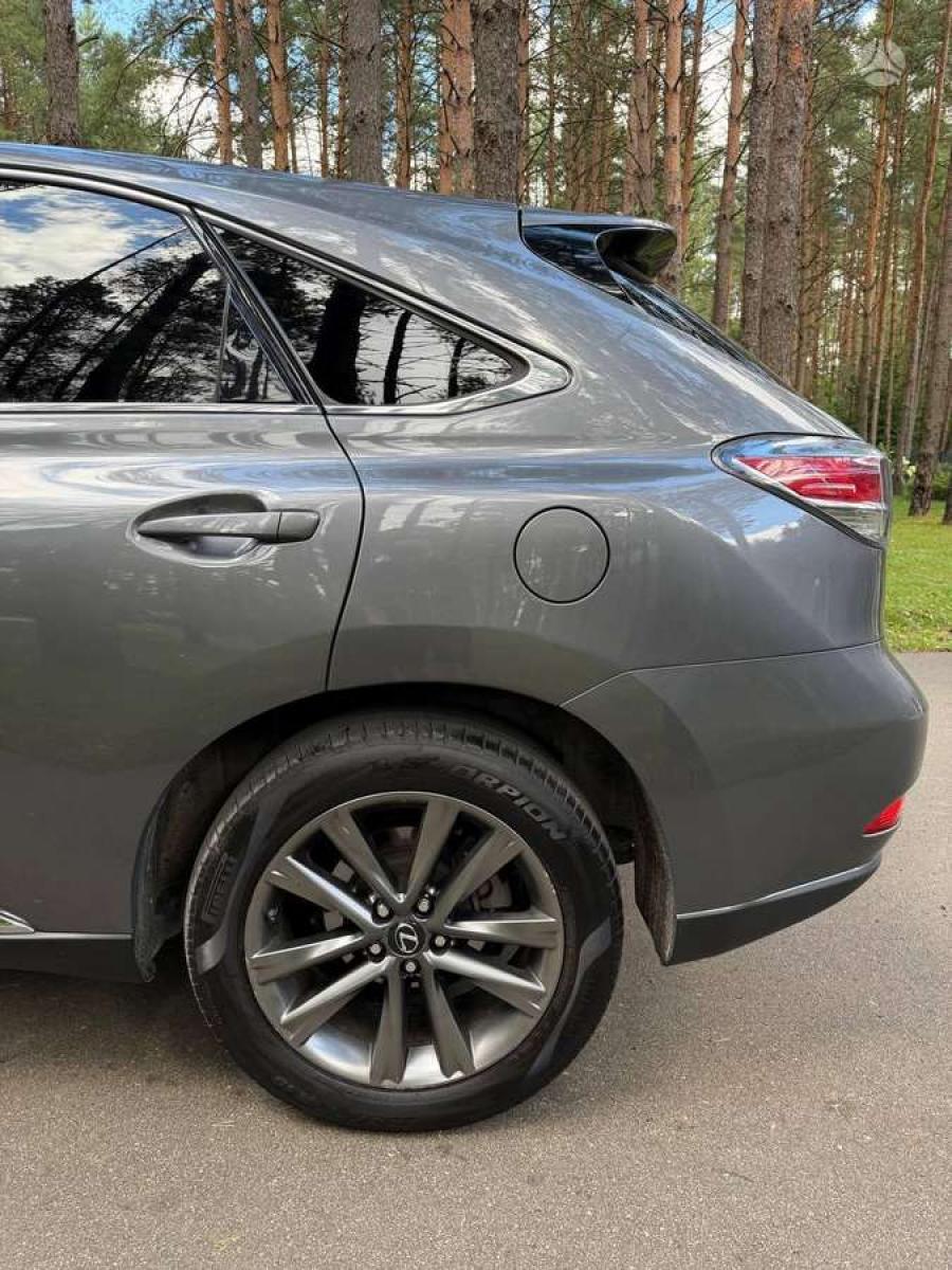 Grey Lexus RX 450h 2014 in Vilnius, with an engine capacity of 3.46 L and mileage of 270 thousand km for 17500 €, photo 11 on AUTOMOTO.COM.LV