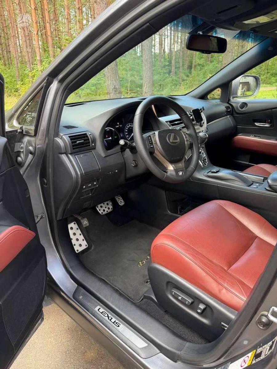 Grey Lexus RX 450h 2014 in Vilnius, with an engine capacity of 3.46 L and mileage of 270 thousand km for 17500 €, photo 19 on AUTOMOTO.COM.LV