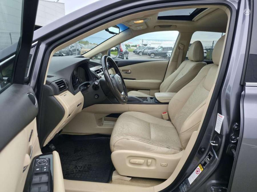 Grey Lexus RX 450h 2015 in Panevezys, with an engine capacity of 3.46 L and mileage of 284 thousand km for 14900 €, photo 12 on AUTOMOTO.COM.LV
