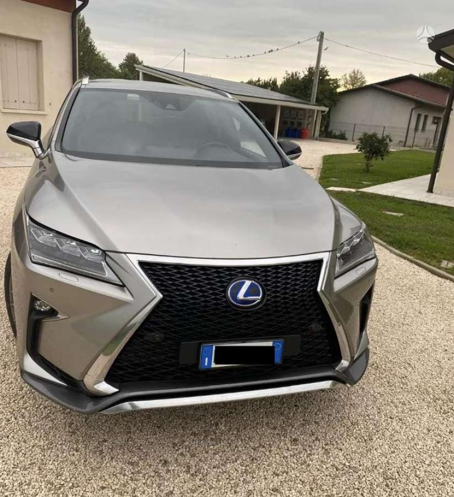 Pelēks Lexus RX 450h 2016 Viļņa, ar dzinēja tilpumu 3.46 L un nobraukumu 149 tūkst. km par 27555 €, foto 1 vietnē AUTOMOTO.COM.LV