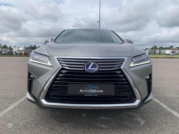 Grey Lexus RX 450h 2016 in Vilnius, with an engine capacity of 3.46 L and mileage of 150 thousand km for 28500 €, photo 3 on AUTOMOTO.COM.LV