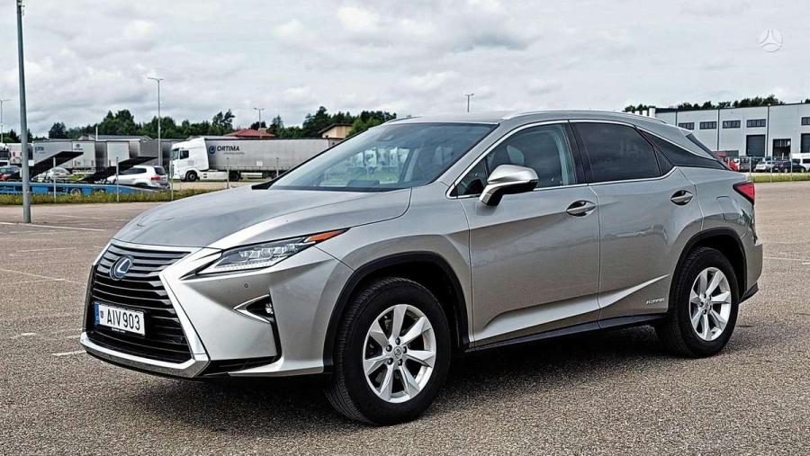 Grey Lexus RX 450h 2016 in Vilnius, with an engine capacity of 3.46 L and mileage of 151 thousand km for 28500 €, photo 14 on AUTOMOTO.COM.LV