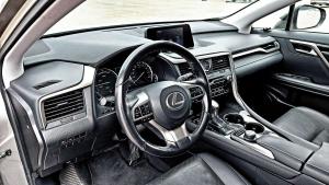Grey Lexus RX 450h 2016 in Vilnius, with an engine capacity of 3.46 L and mileage of 151 thousand km for 28500 €, photo 15 on AUTOMOTO.COM.LV