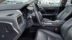 Grey Lexus RX 450h 2016 in Vilnius, with an engine capacity of 3.46 L and mileage of 151 thousand km for 28500 €, photo 16 on AUTOMOTO.COM.LV