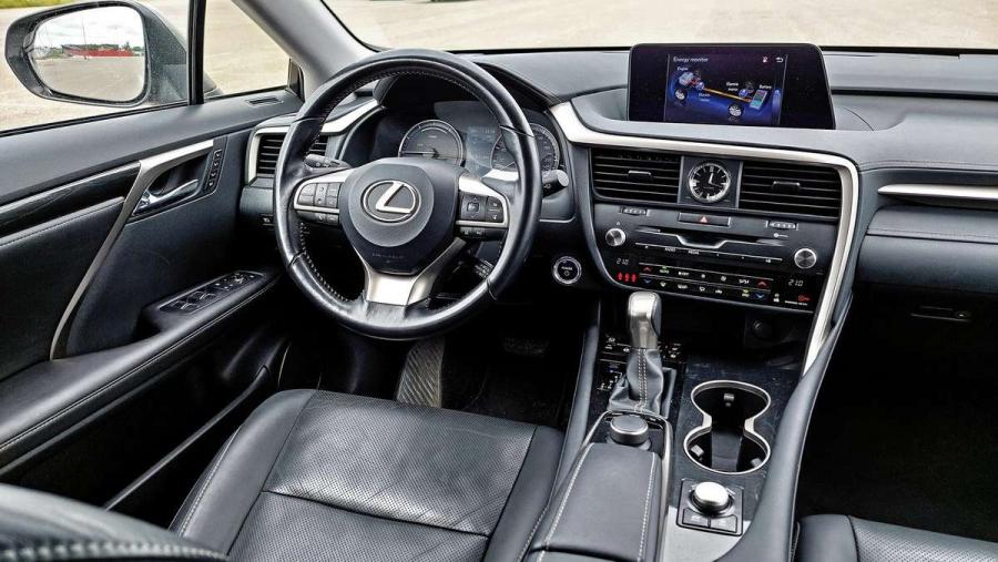 Grey Lexus RX 450h 2016 in Vilnius, with an engine capacity of 3.46 L and mileage of 151 thousand km for 28500 €, photo 20 on AUTOMOTO.COM.LV