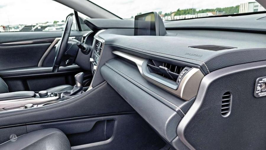 Grey Lexus RX 450h 2016 in Vilnius, with an engine capacity of 3.46 L and mileage of 151 thousand km for 28500 €, photo 26 on AUTOMOTO.COM.LV