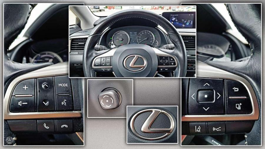 Grey Lexus RX 450h 2016 in Vilnius, with an engine capacity of 3.46 L and mileage of 151 thousand km for 28500 €, photo 36 on AUTOMOTO.COM.LV