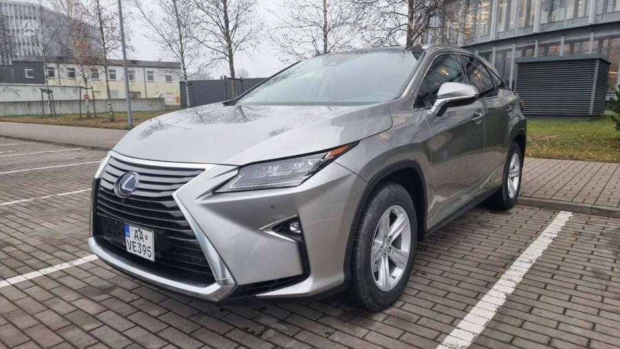 Grey Lexus RX 450h 2017 in Marijampole, with an engine capacity of 3.46 L and mileage of 165 thousand km for 28200 €, photo 1 on AUTOMOTO.COM.LV
