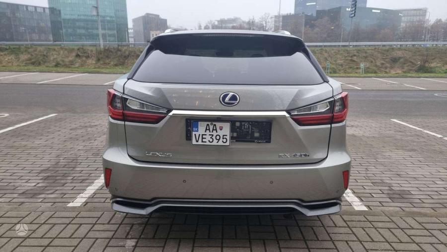 Grey Lexus RX 450h 2017 in Marijampole, with an engine capacity of 3.46 L and mileage of 165 thousand km for 28200 €, photo 6 on AUTOMOTO.COM.LV