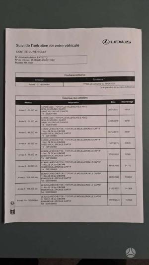 Grey Lexus RX 450h 2017 in Vilnius, with an engine capacity of 3.46 L and mileage of 170 thousand km for 29500 €, photo 7 on AUTOMOTO.COM.LV