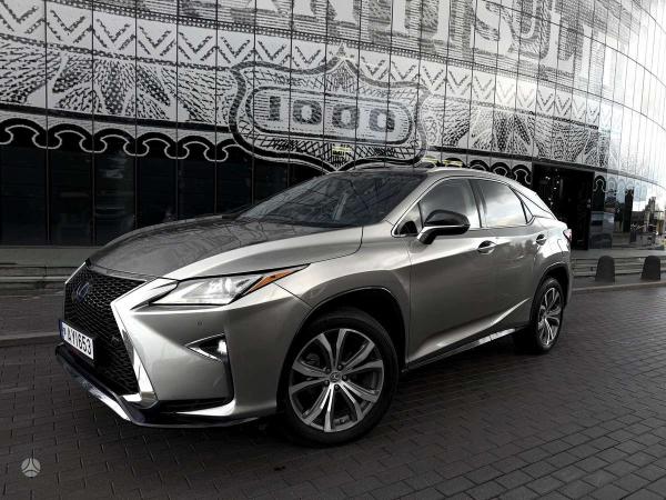 Grey Lexus RX 450h 2017 in Kaunas, with an engine capacity of 3.46 L and mileage of 85 thousand km for 28800 €, photo 1 on AUTOMOTO.COM.LV