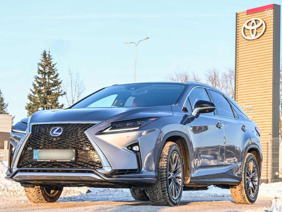 Grey Lexus RX 450h 2018 in Klaipeda, with an engine capacity of 3.46 L and mileage of 156 thousand km for 32000 €, photo 1 on AUTOMOTO.COM.LV