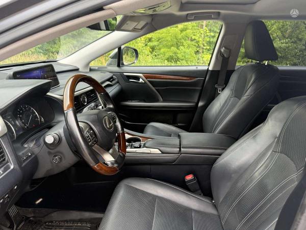 Grey Lexus RX 450h 2018 in Vilnius, with an engine capacity of 3.46 L and mileage of 114 thousand km for 24500 €, photo 10 on AUTOMOTO.COM.LV