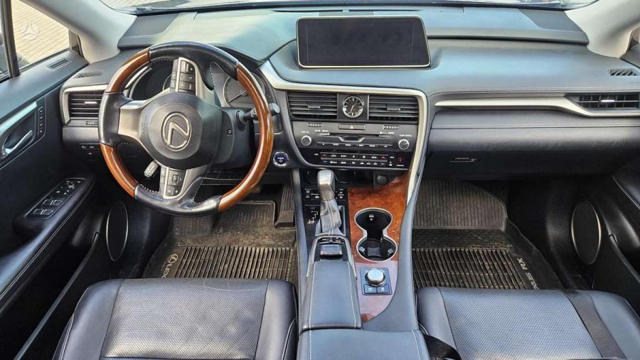 Grey Lexus RX 450h 2018 in Vilnius, with an engine capacity of 3.46 L and mileage of 115 thousand km for 27300 €, photo 24 on AUTOMOTO.COM.LV
