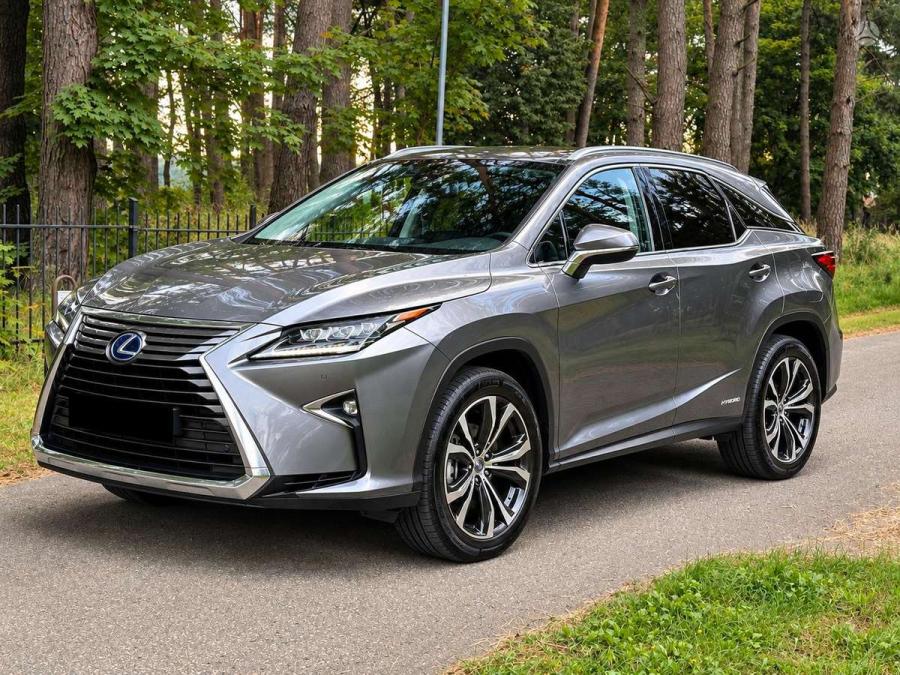 Grey Lexus RX 450h 2018 in Vilnius, with an engine capacity of 3.46 L and mileage of 220 thousand km for 27700 €, photo 7 on AUTOMOTO.COM.LV
